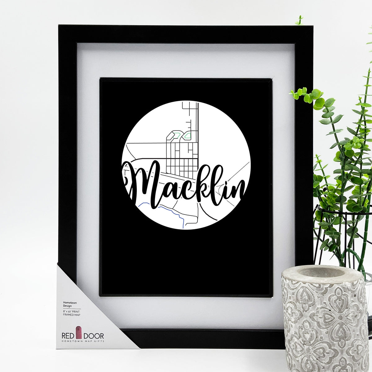 Macklin Hometown Map Print – Red Door Maps