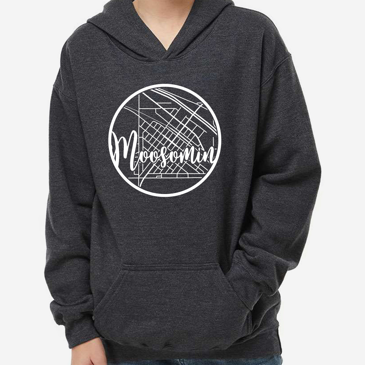 Moosomin Hometown Map Hoodie [Youth] – Red Door Maps