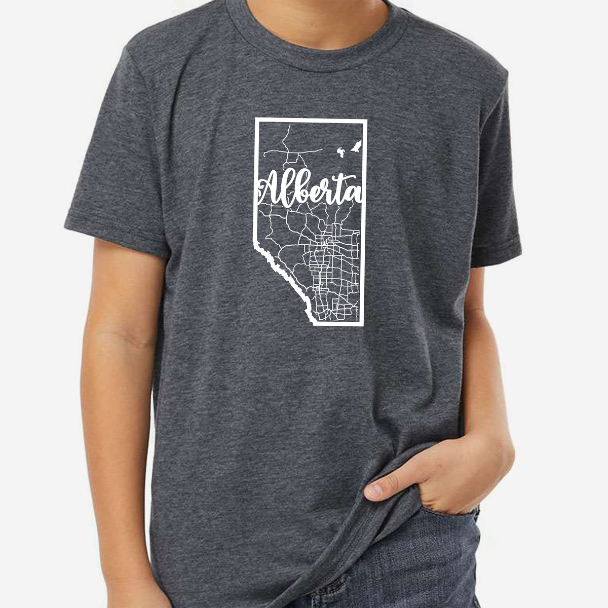Alberta Map Shirt [Youth] – Red Door Maps